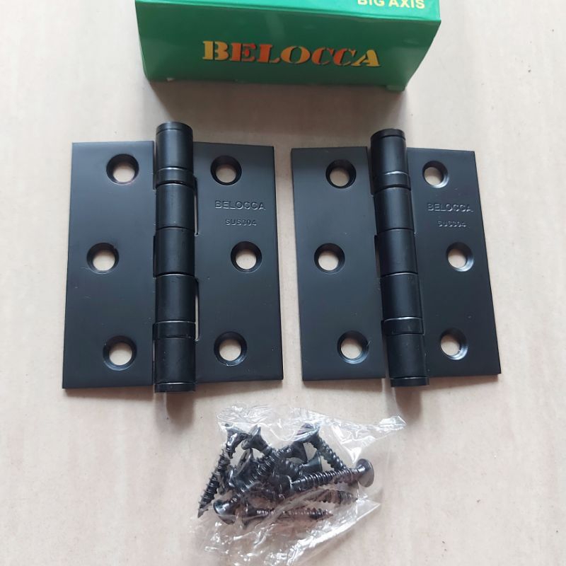 Jual BELOCCA Engsel 3"/ Engsel 3 inch / Engsel Stainless SUS 304 Hitam ...