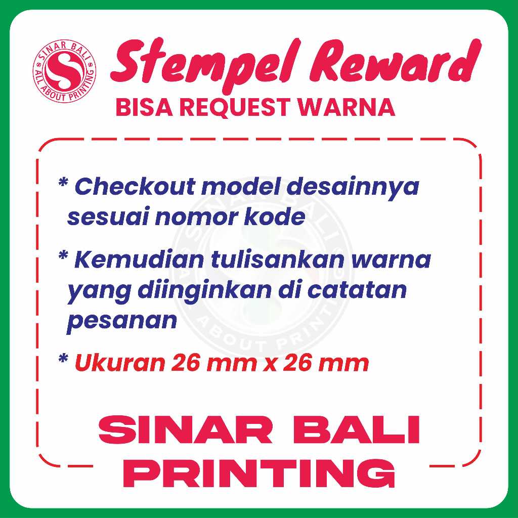 Jual Stempel Nilai Stempel Reward PAUD / TK / SD / Home Schooling ...