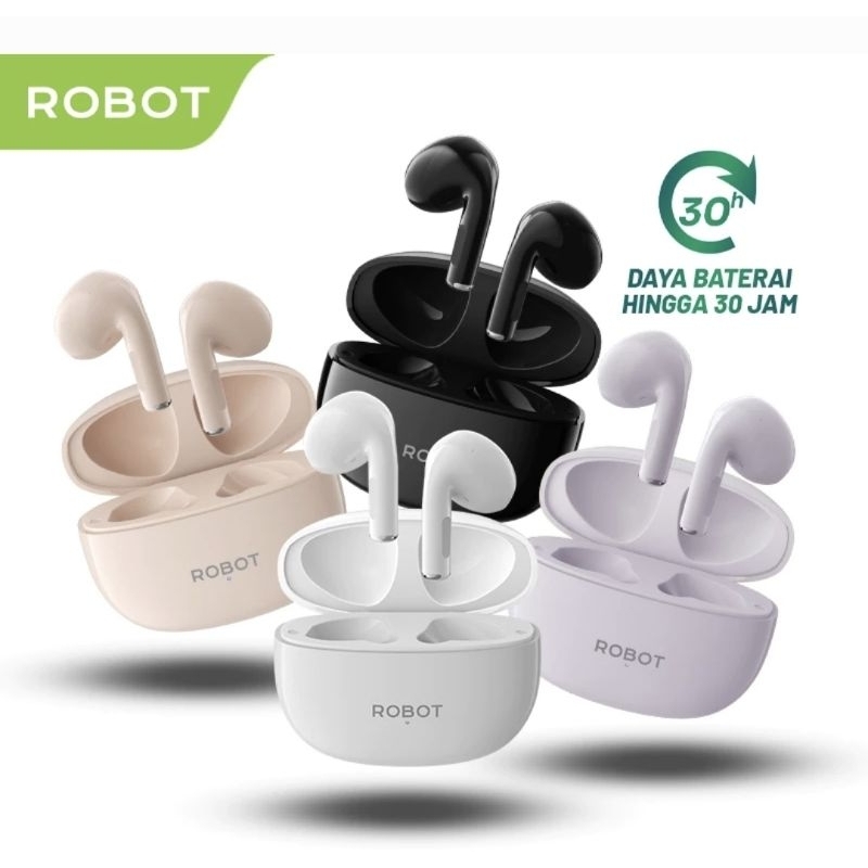 Jual ROBOT Airbuds TWS T50, T10 Bluetooth Earphone Original | Shopee ...