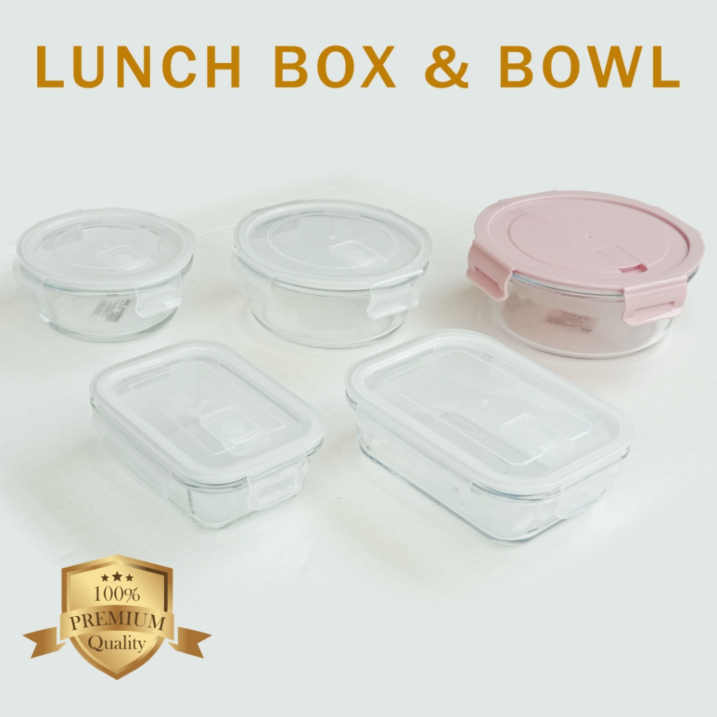 Jual Lunch Box Food Container Kotak Makan Kaca Glasslock | Shopee Indonesia