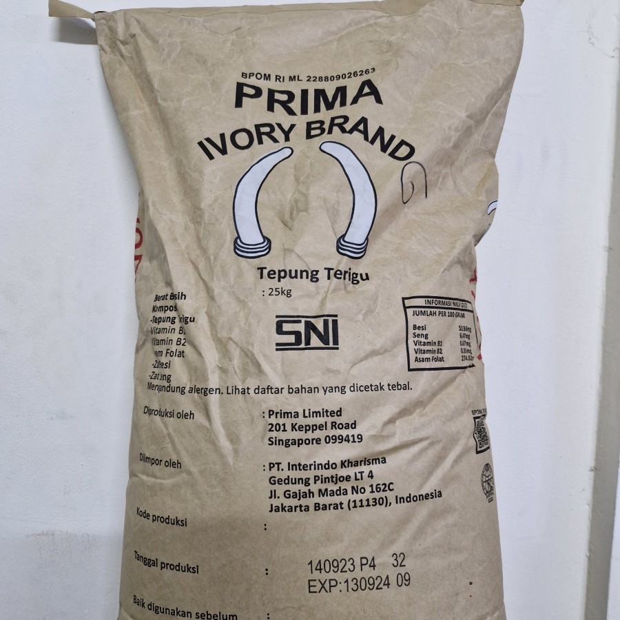 Jual Prima Ivory Brand Wheat Flour Tepung Terigu untuk Pao 1kg | Shopee ...