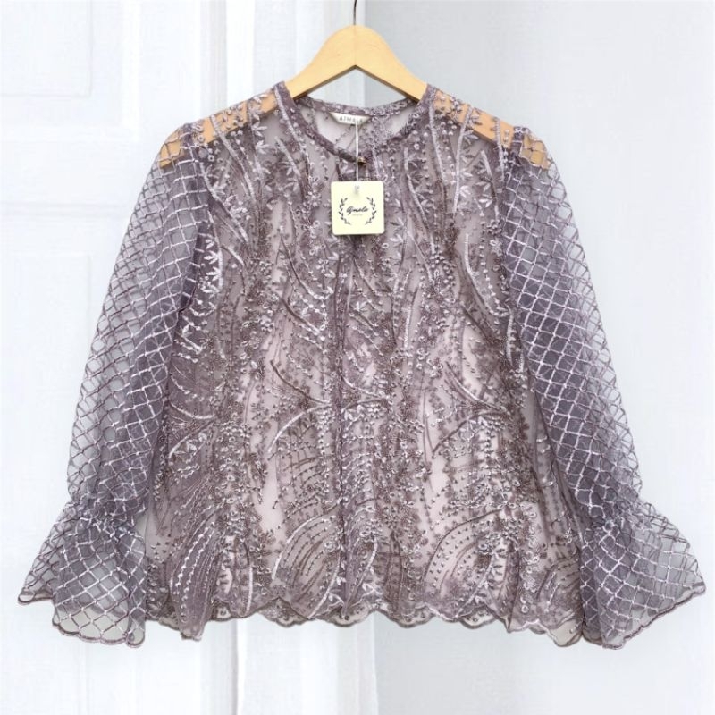 Jual Outer brokat lux ruffle / long outer brukat / baju kondangan ...