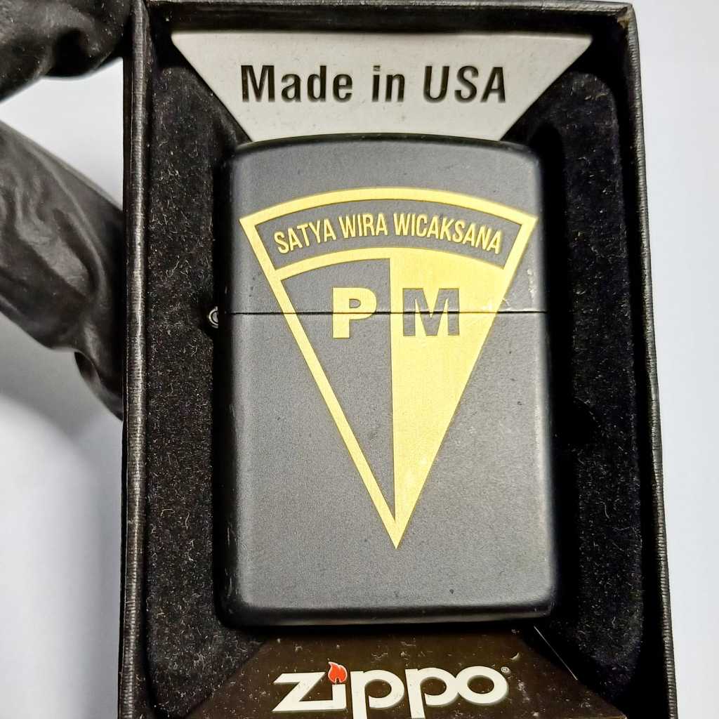Jual korek api zp classic black matte motif grapir satu suara -Sudah ...
