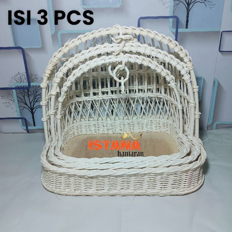 Jual Keranjang Rotan hantaran seserahan / Keranjang Ayunan sangkar ...