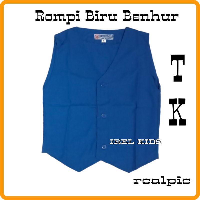 Jual Rompi TK Biru Benhur Rompi Seragam Sekolah | Shopee Indonesia