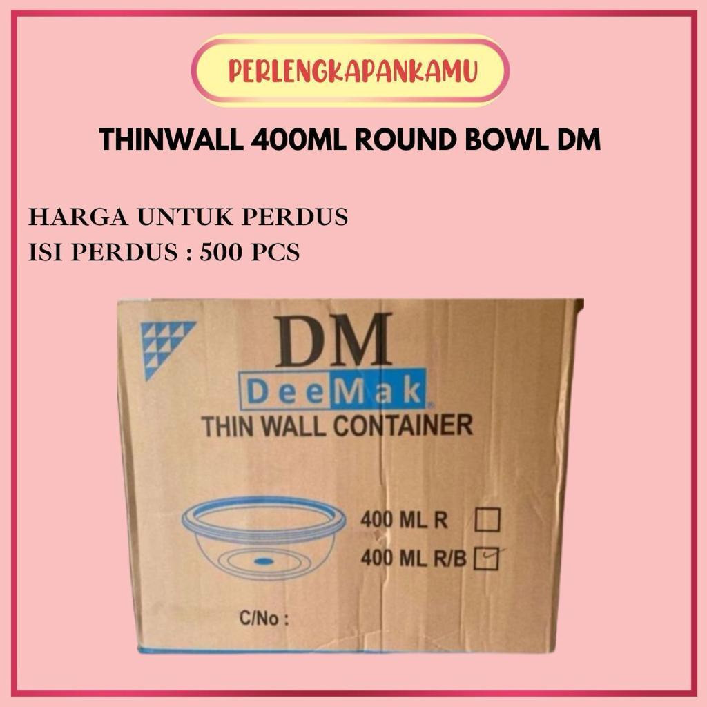Jual Thinwall 400ml Round Bowl/ Kotak Makan Plastik / Food Container ...