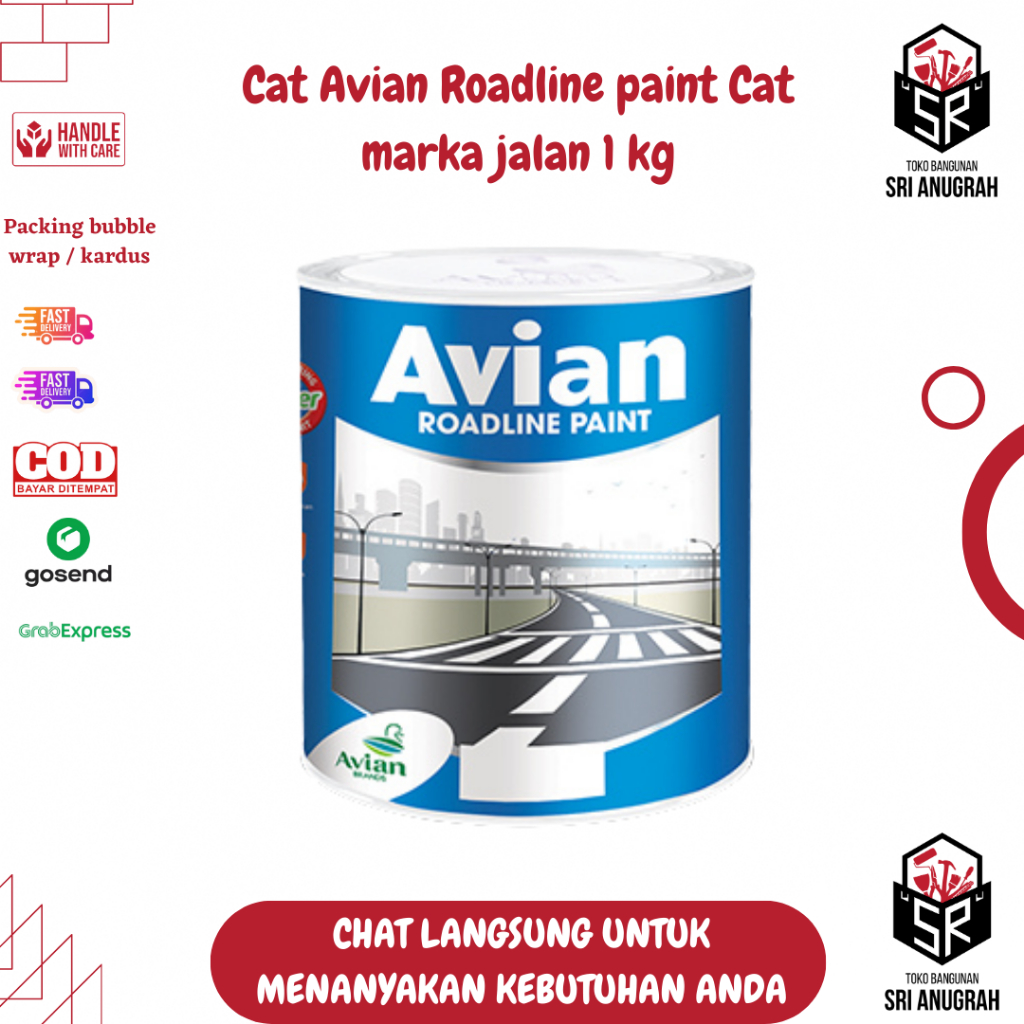Jual Avian Roadline Cat Jalan Marka Aspal Beton Ukuran 1kg | Shopee ...