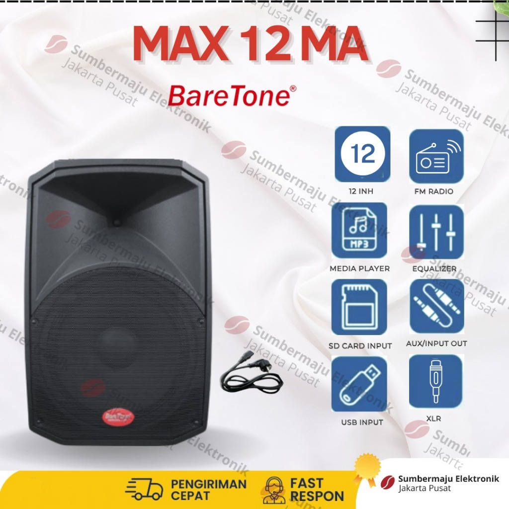 Jual Gratis Ongkir SPEAKER AKTIF BARETONE 12 MA 12MA - 12INCH Harga 1 ...