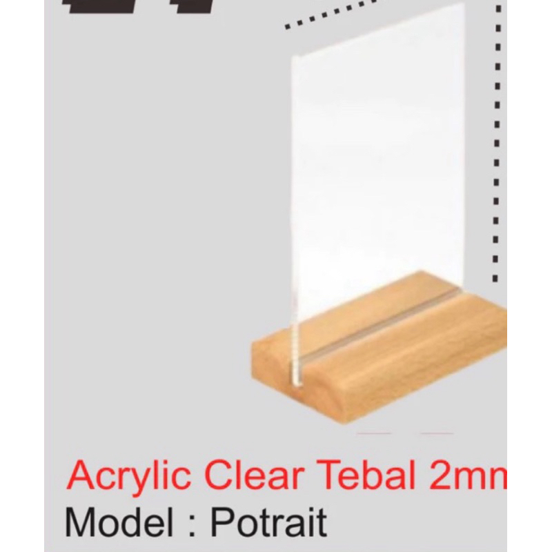 Jual Tempat brosur Akrilik / Akrilik Tent Card /Akrilik Tent Holder ...
