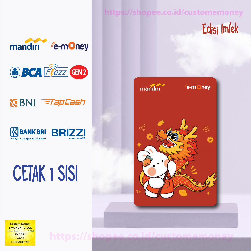 Jual KARTU EMONEY DESIGN EDISI IMLEK 2024 KELINCI ETOLL E-MONEY MANDIRI ...