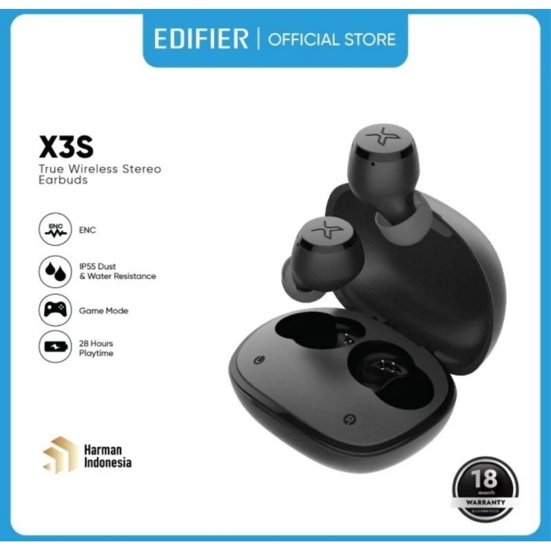 Jual EDIFIER X3S TWS Wireless Bluetooth 5.2 Earphone Qualcomm aptX cVc ...