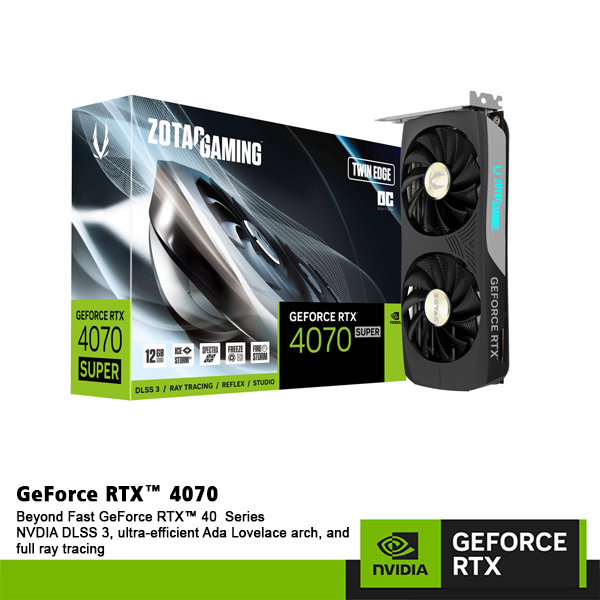 Jual VGA ZOTAC GeForce RTX 4070 SUPER TWIN EDGE OC 12GB GDDR6X RTX4070S | Shopee Indonesia