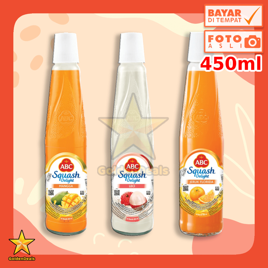 Jual [450 Mililiter] ABC Sirup Squash Delight Mangga / Lychee / Jeruk ...