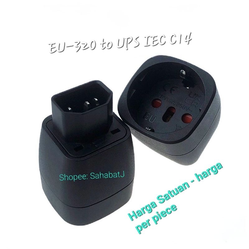 Jual Konverter Stop Kontak EU-320 ke UPS IEC C14 Pin Plug PDU adaptor ... Jual Konverter Stop Kontak EU-320 ke UPS IEC C14 Pin Plug PDU adaptor ...