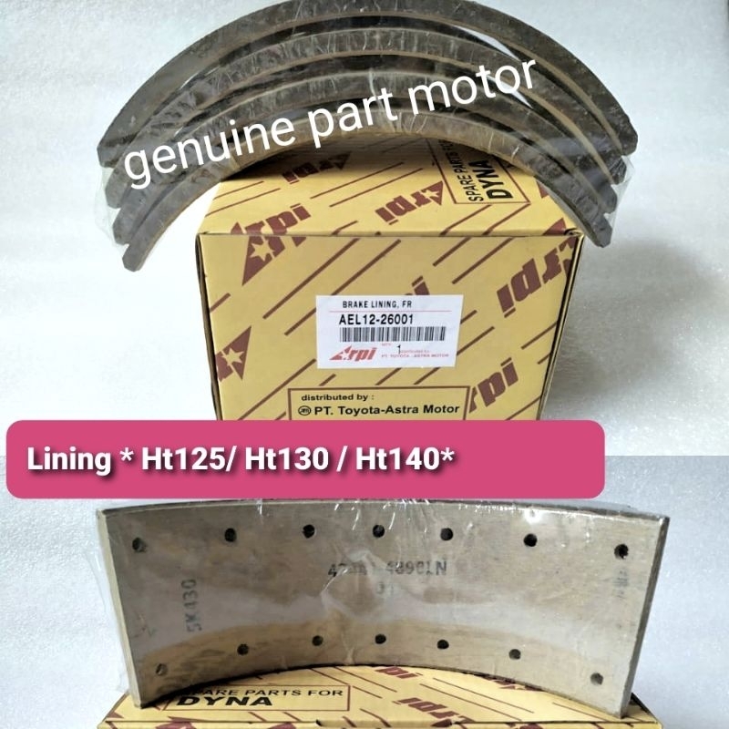 Jual BRAKE LINING/DAUN KAMPAS REM DEPAN TOYOTA DYNA HT125/HT130/HT140 ...
