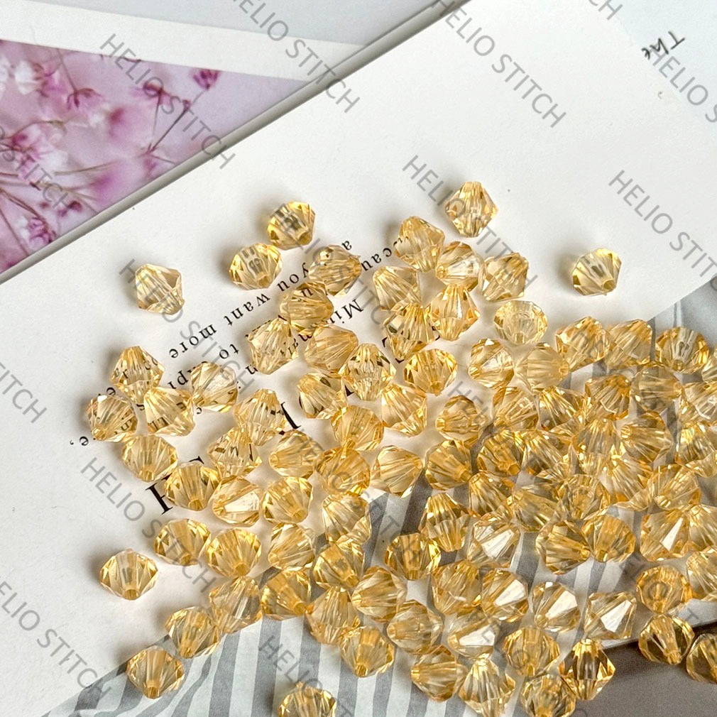 Jual [Pilih Warna] 10 gr Manik-manik Transparan bentuk Diamond Bicone 8 ...