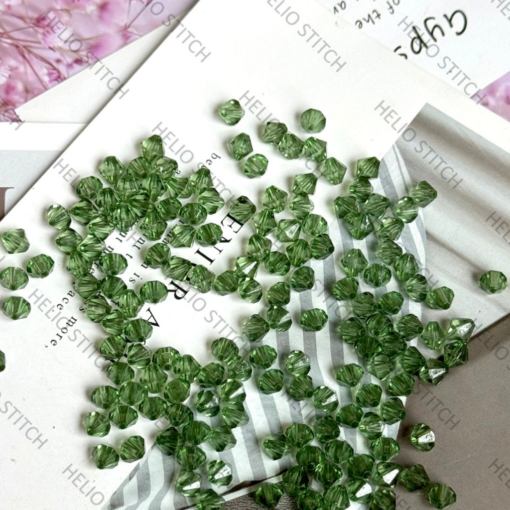 Jual [Pilih Warna] 10 gr Manik-manik Transparan bentuk Diamond Bicone 6 ...