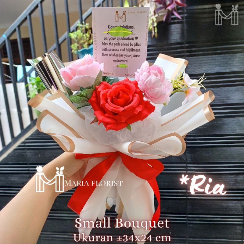 Jual Buket Bunga Small - Buket Mawar Palsu Simpel - Artificial Flower ...