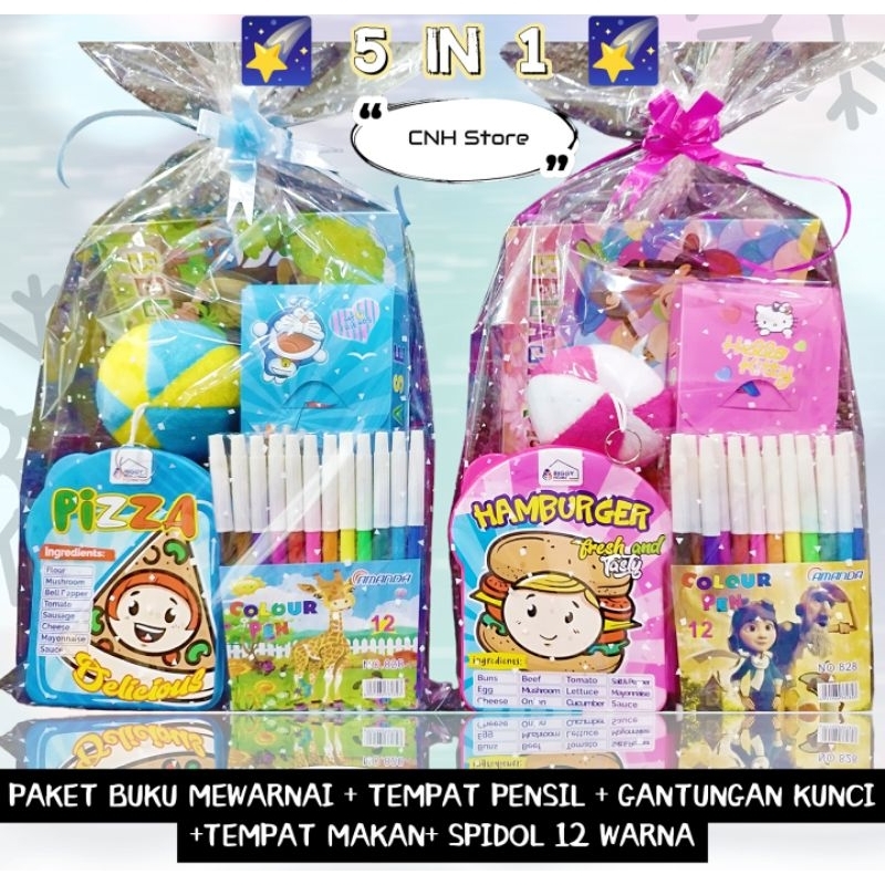 Jual 5 IN 1 PAKET SOUVENIR ULANG TAHUN ANAK /HAMPERS ULTAH / BINGKISAN ...