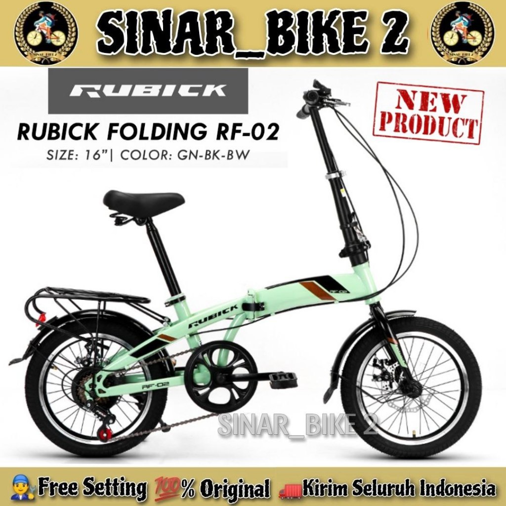 Jual Sepeda Lipat RUBICK RF-02 Ukuran 16 Inch 7 Speed || RUBIXK RF 01 ...