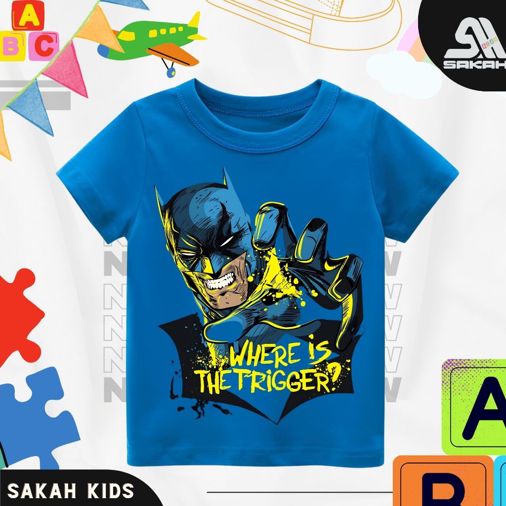 Jual Kaos Anak Custom Nama Combed 30s Gambar Kartun BATMAN Untuk Anak dan Hadiah Anak Laki-Laki ...