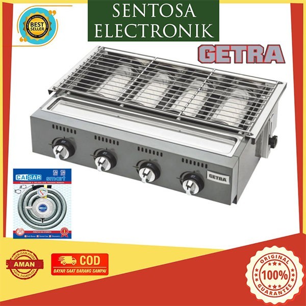 Jual Getra Grill Gas 4 Burner OL4B Pemanggang BBQ Gas Komersil 4 Burner ...