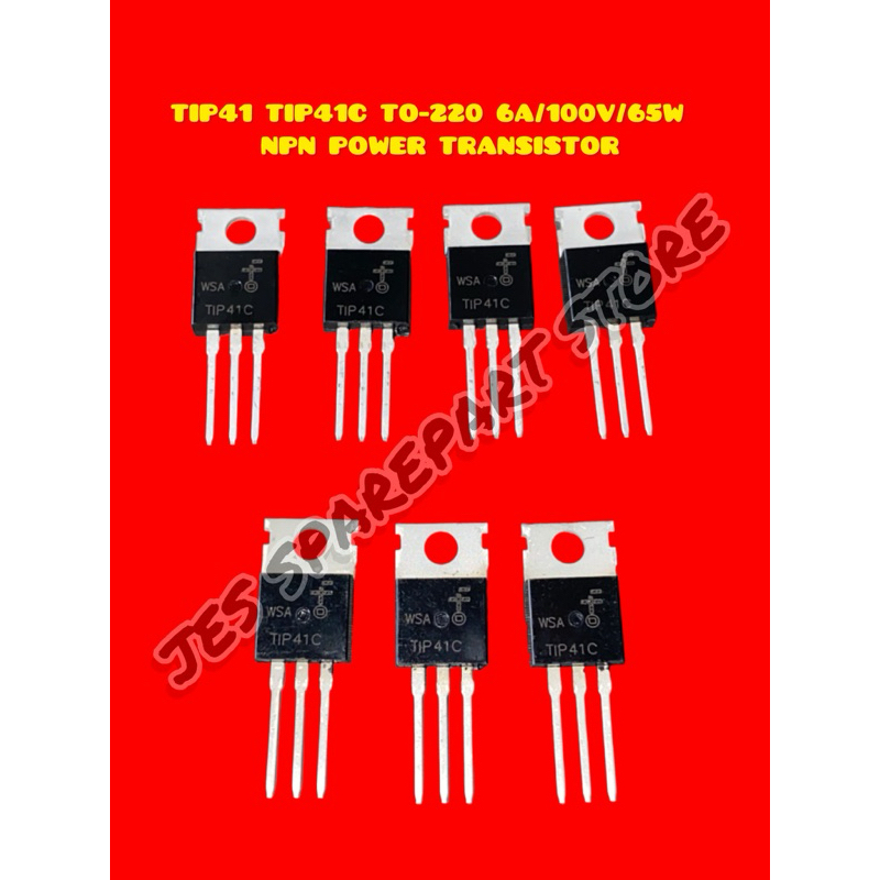 Jual TIP41 TIP41C TO-220 6A/100V/65W NPN POWER TRANSISTOR | Shopee ...