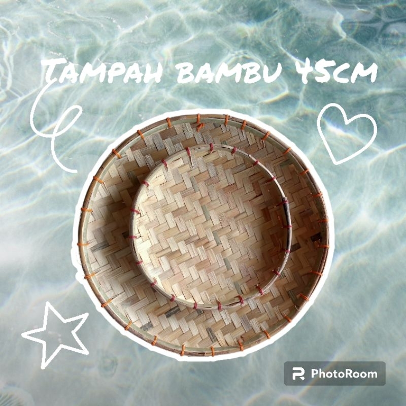 Jual tampi alas bambu 45cm / tampah tumpeng 45cm | Shopee Indonesia