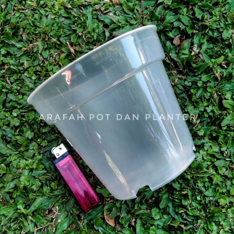Jual TERBATAS pot bunga murah bening Uk. 15 transparan tinggi aesthetic ...