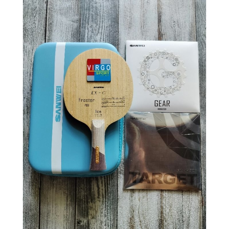 Jual Sanwei Froster PBO paket rakit bat bet pingpong Barang 100%ORIGINAL!!! | Shopee Indonesia
