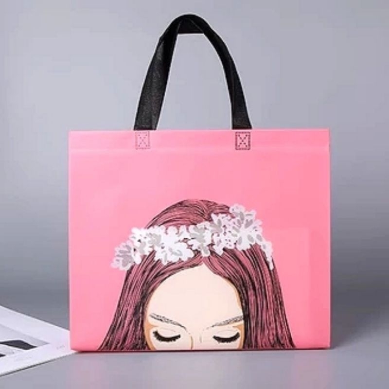 Jual TOTE BAG PAPER BAG KAIN MOTIF PREMIUM 47x36x10 CM || GOODIE BAG ...