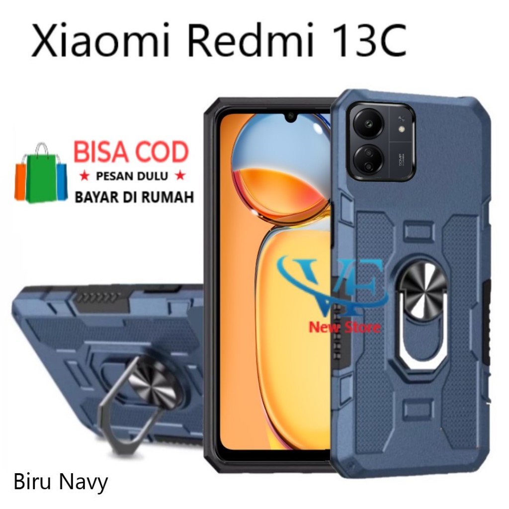 Jual CASING XIAOMI REDMI 13C- HARD CASE STANDING ROBOT HIT EYE RING ...