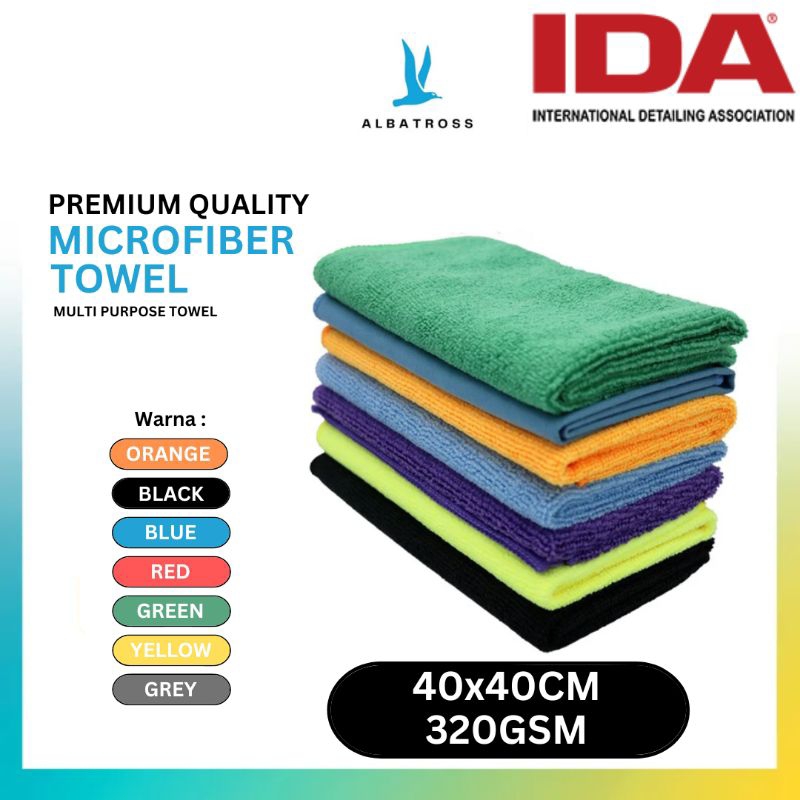 Jual Albatross Kain Lap Microfiber Towel Premium Quality 40x40cm 320gsm ...