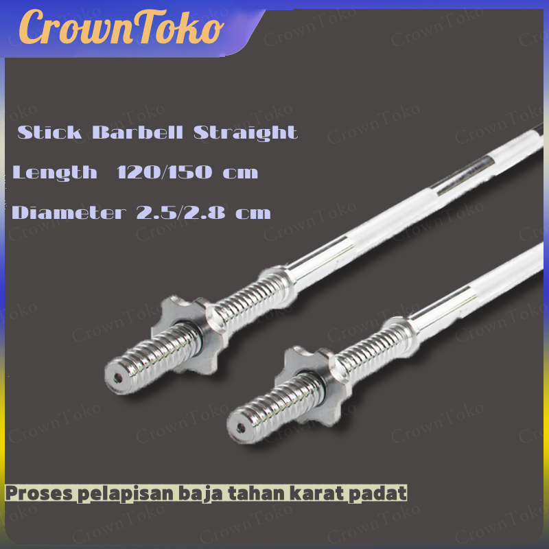 Jual baja barbel 1.5/1.2M 2.8/2.5CM Barbel Stick Stik Barbell Stick ...
