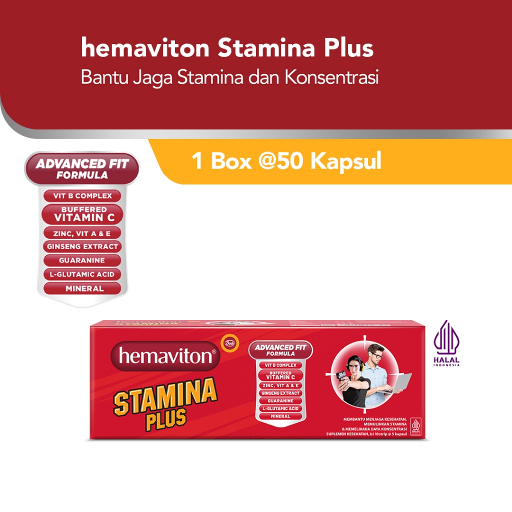 Jual hemaviton Stamina Plus Multivitamin Kapsul Suplemen Kesehatan (1 ...