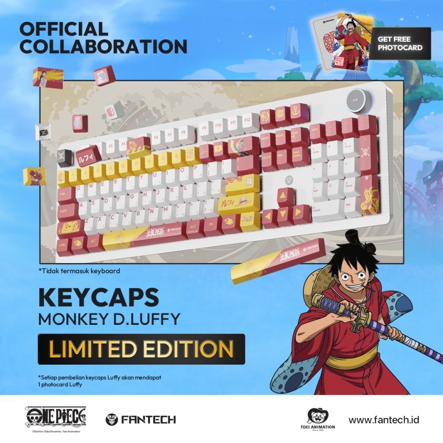 Jual FANTECH ONE PIECE ACK02 PBT LUFFY SET KEYCAPS | Shopee Indonesia