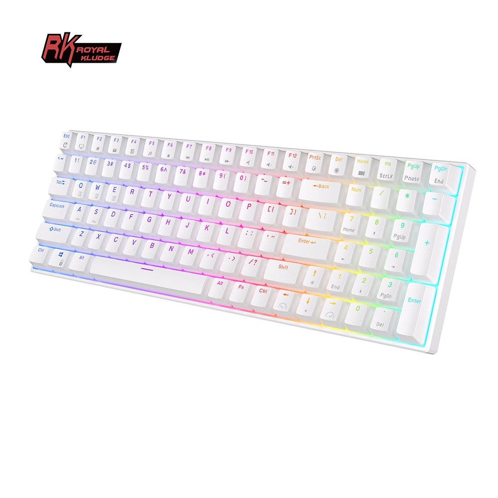 Jual Royal Kludge RK 100 White 100 Key Gaming Keyboard | Shopee Indonesia