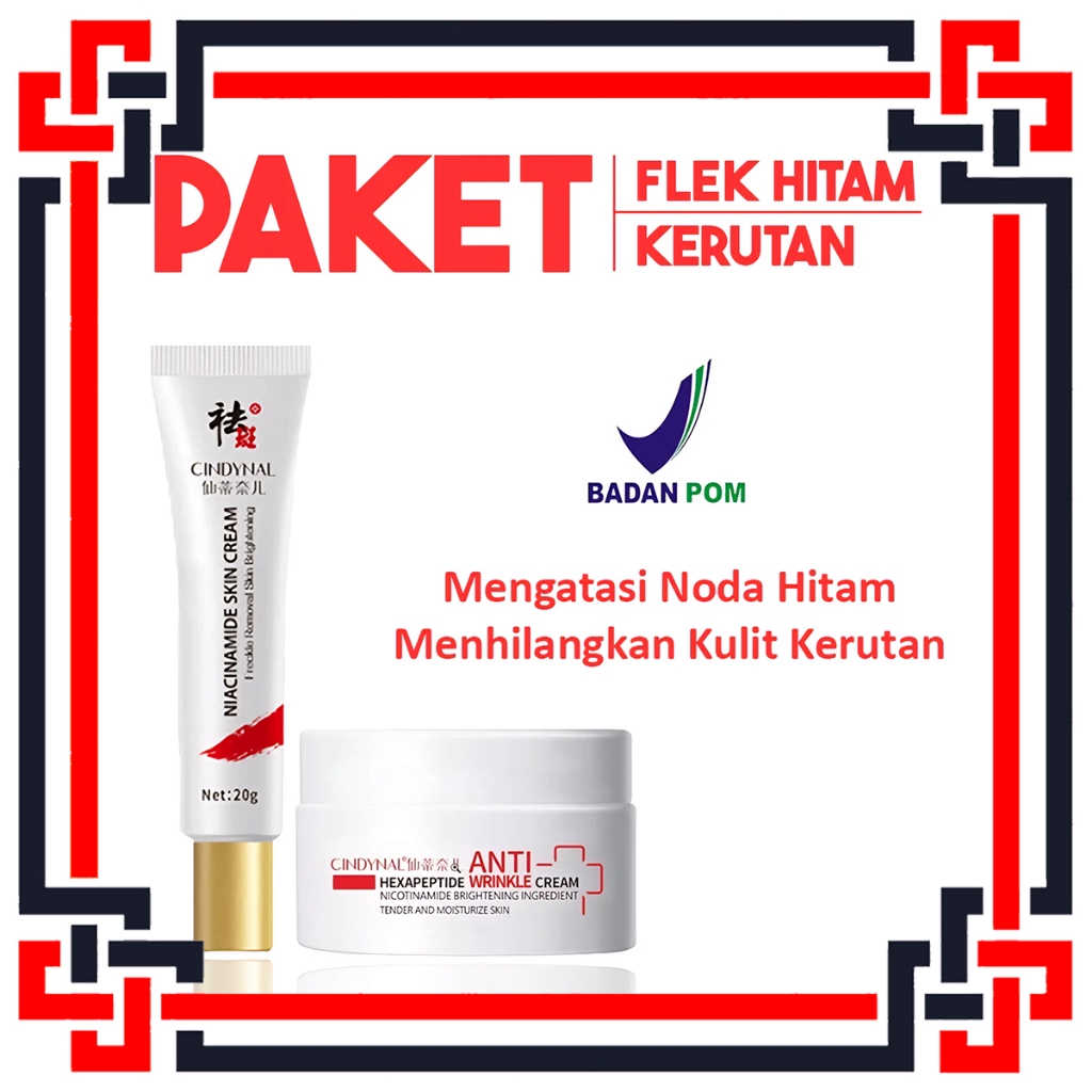 Jual LS [ PAKETAN ] BPOM CINDYNAL Hexapeptide Cream Anti Penuan & Penghilang Flek Hitam Bekas ...