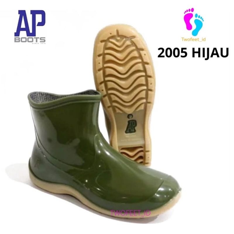 Jual Sepatu AP Boots Pendek Hijau Glossy | Shopee Indonesia