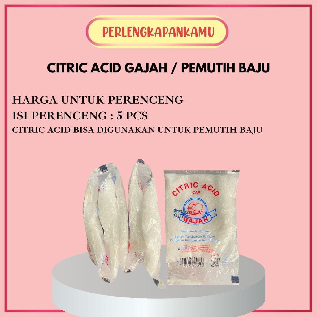 Jual Citrun Cap Gajah 50gr / Citric Acid /Sitrun / Asam Sitrat ...