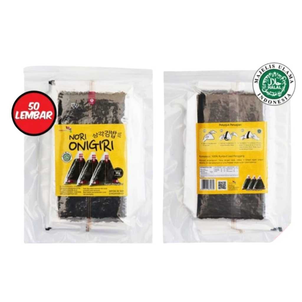 Jual Nori Onigiri Seaweed Nori Wrapper Nori Triangle Sushi 50 lembar ...