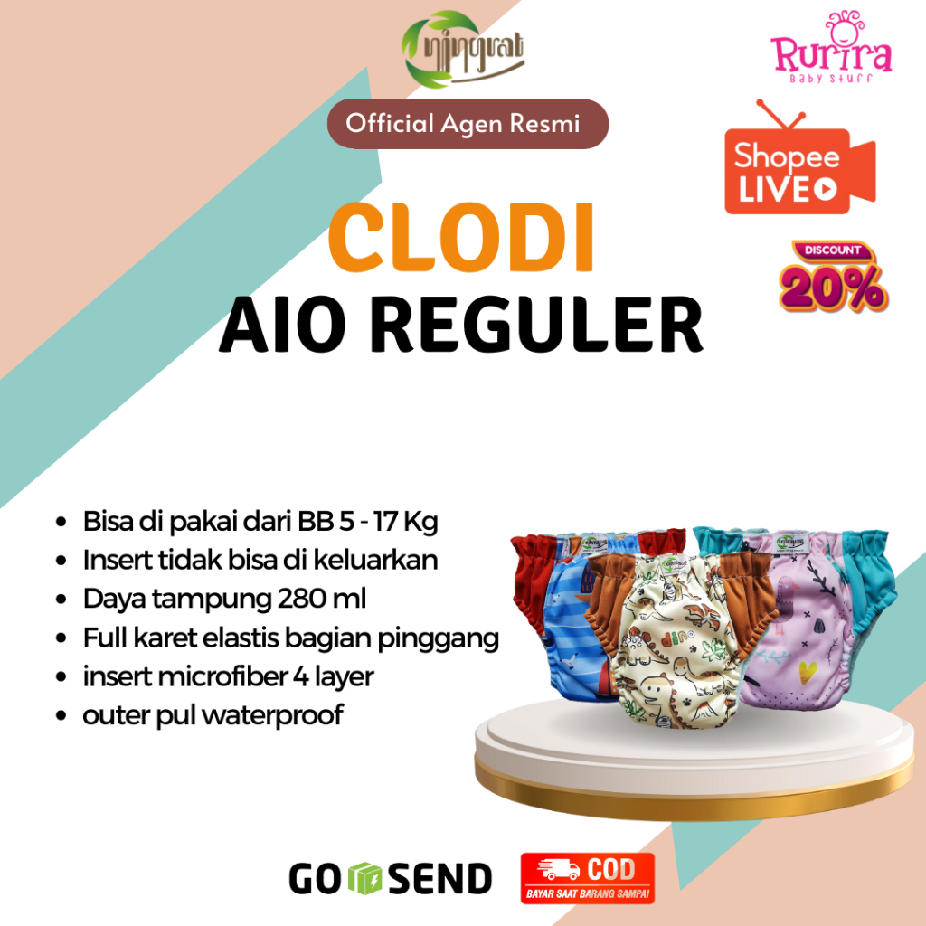 Jual Ningrat AIO Regular - Clodi Bayi 4-17 kg -Ningrat AIO reguler size ...
