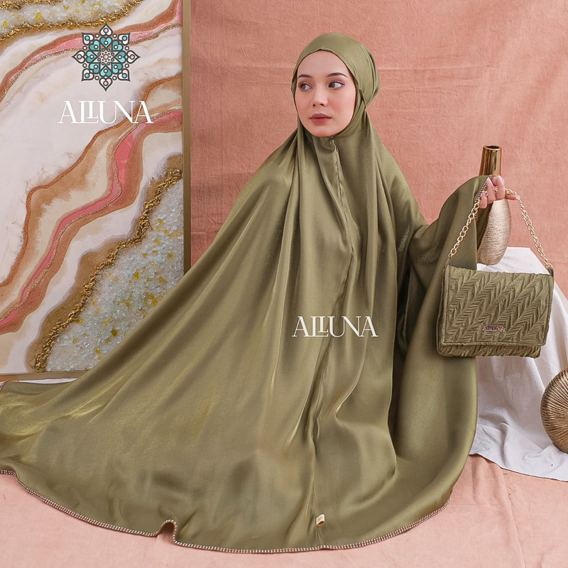 Jual ALLUNA - Mukena Dewasa Shimer Silk Daily Tas mewah Amora Series ...