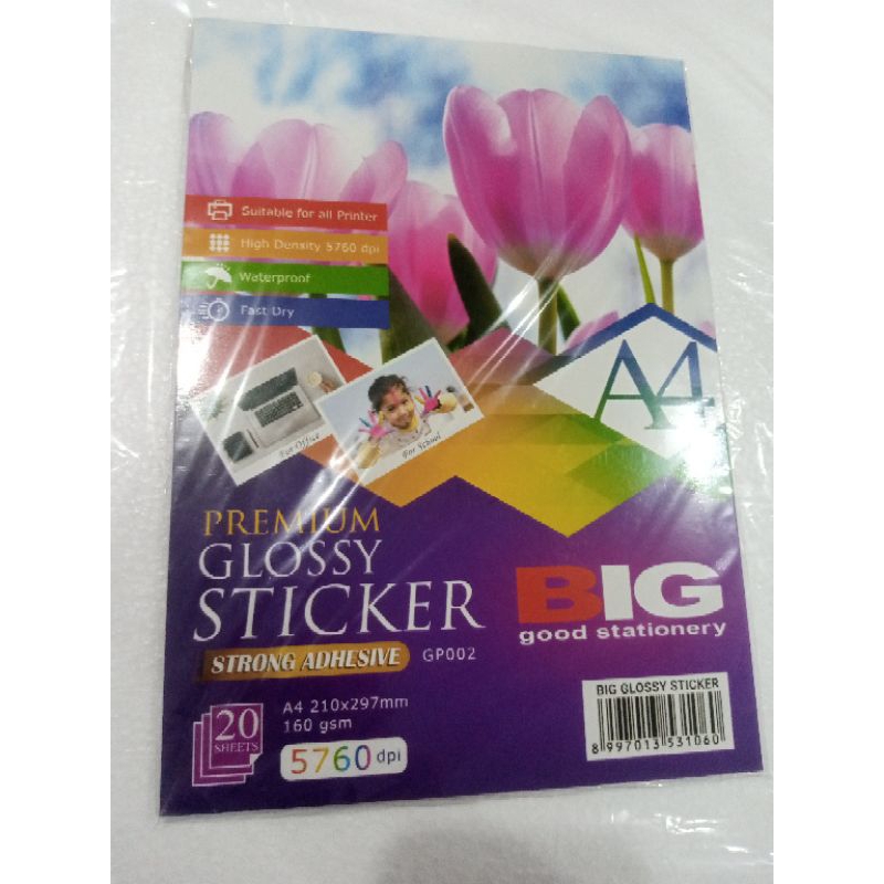 Jual STIKER GLOSSY BIG A4 | Shopee Indonesia