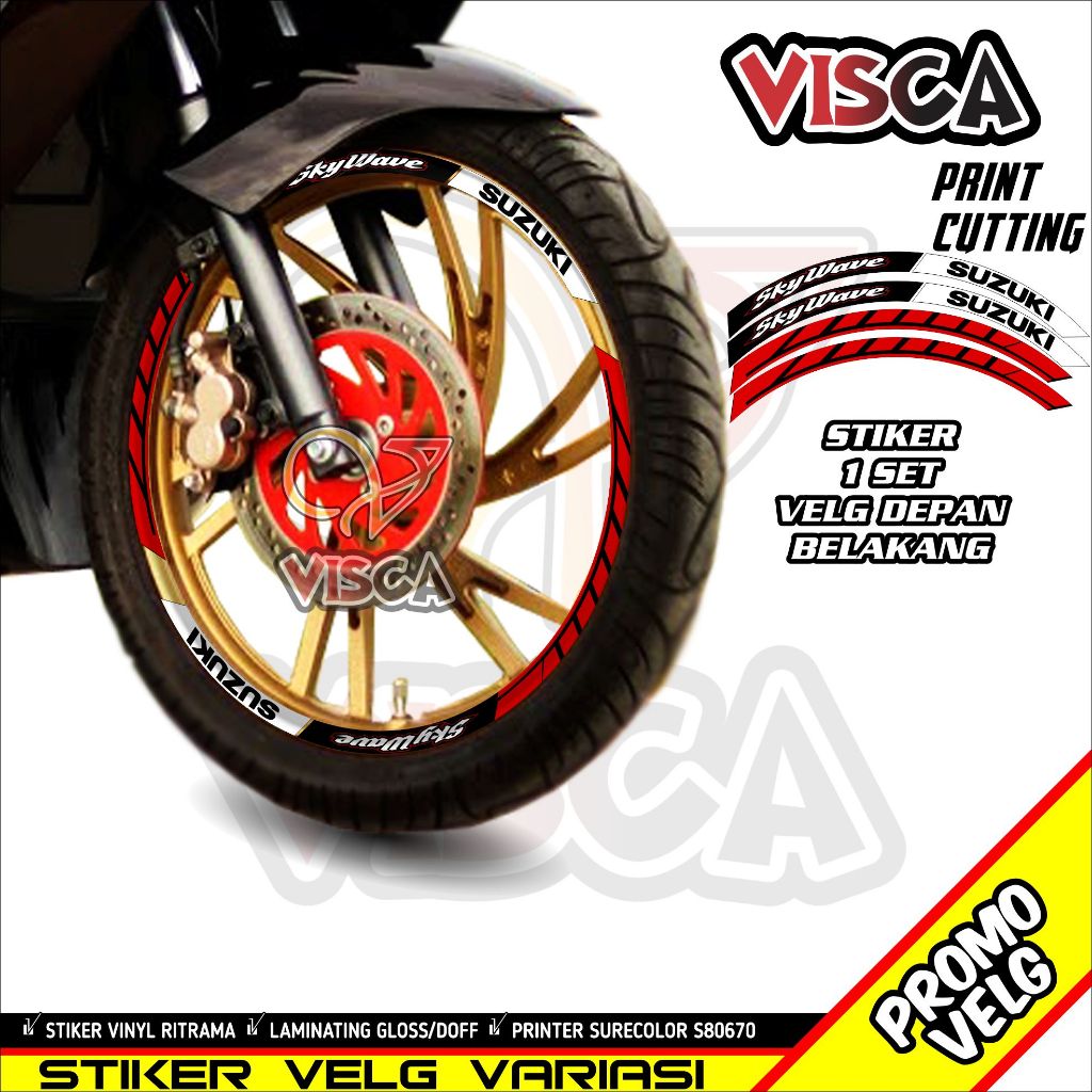 Jual Stiker Velg List Velg Motor Stiker Velg Skywave Hitech 2 | Shopee ...