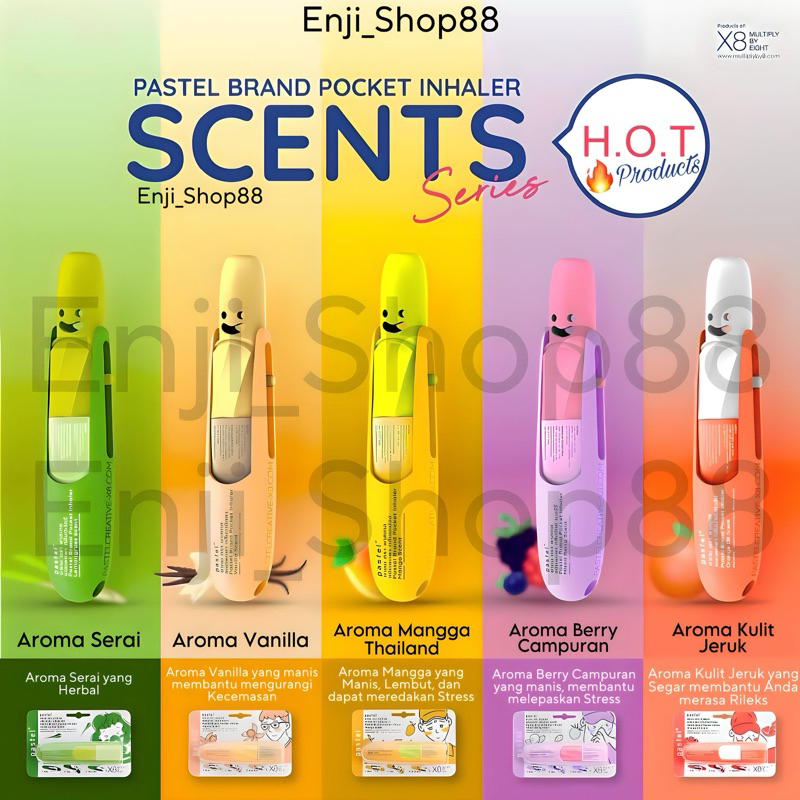 Jual [TERMASUK STRAP SENADA] PASTEL INHALER FRUITY INHALER THAILAND ...