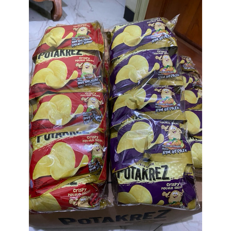 Jual Potakrez Potato Snack Murah (1bal isi 10pcs) | Shopee Indonesia