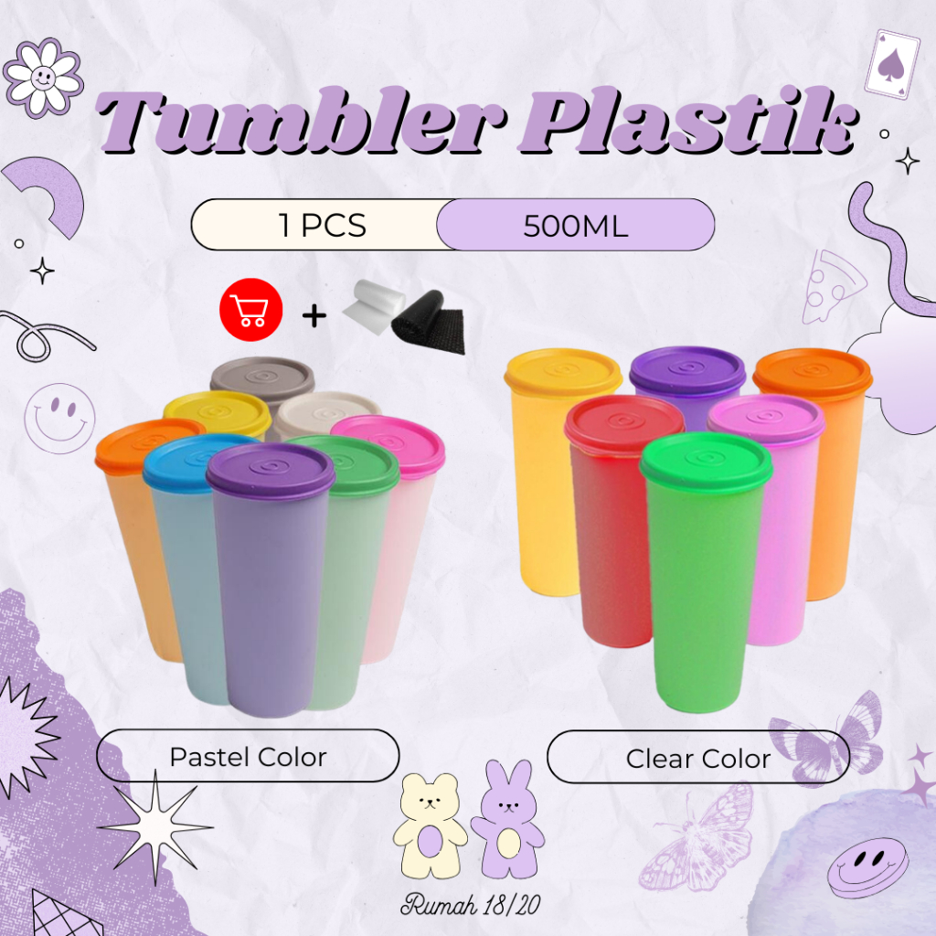Jual Tumblr 500ml / Botol Minum Plastik / Tumbler Viral / Sovenir Botol ...