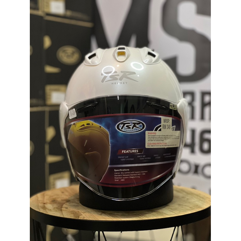 Jual Helm TSR VZ RAM Glass White Solid/Polos Putih | Shopee Indonesia