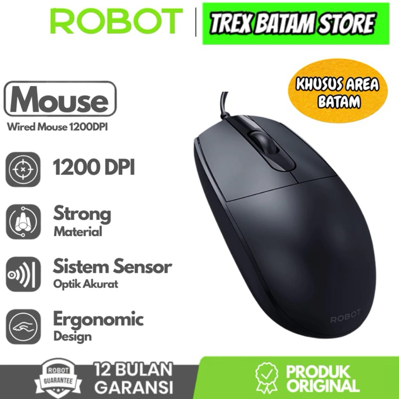 Jual MOUSE KABEL M102 WIRED 1200 DPI ERGONOMIC ( BATAM ) | Shopee Indonesia